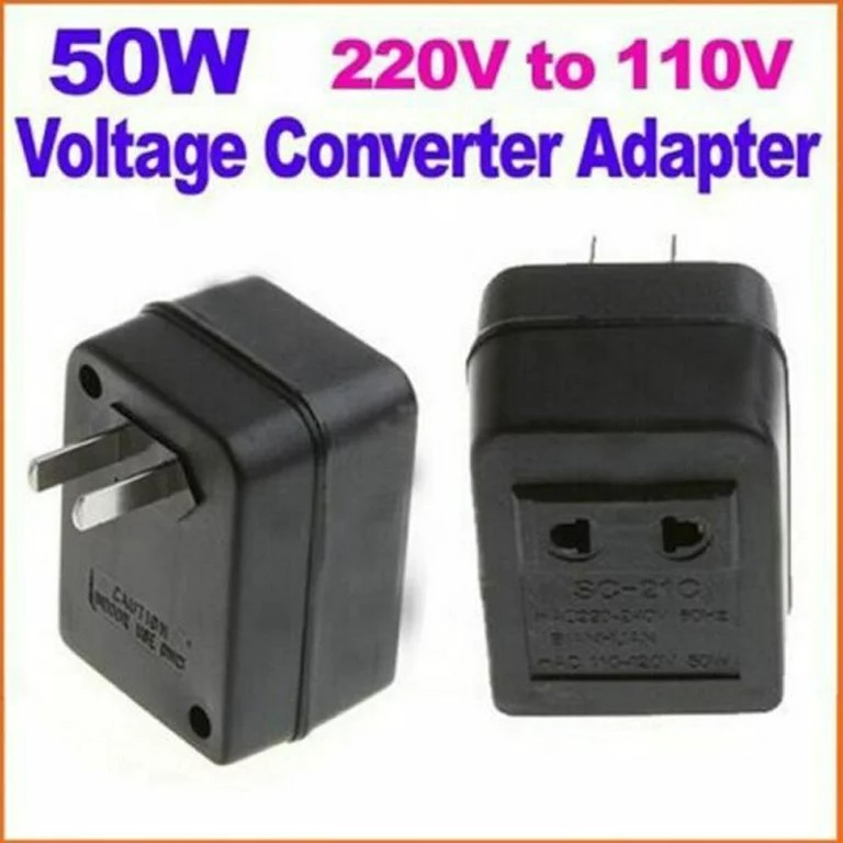 CableVantage Step Down Transformer Travel Adapter 50W US AC 220V To ...