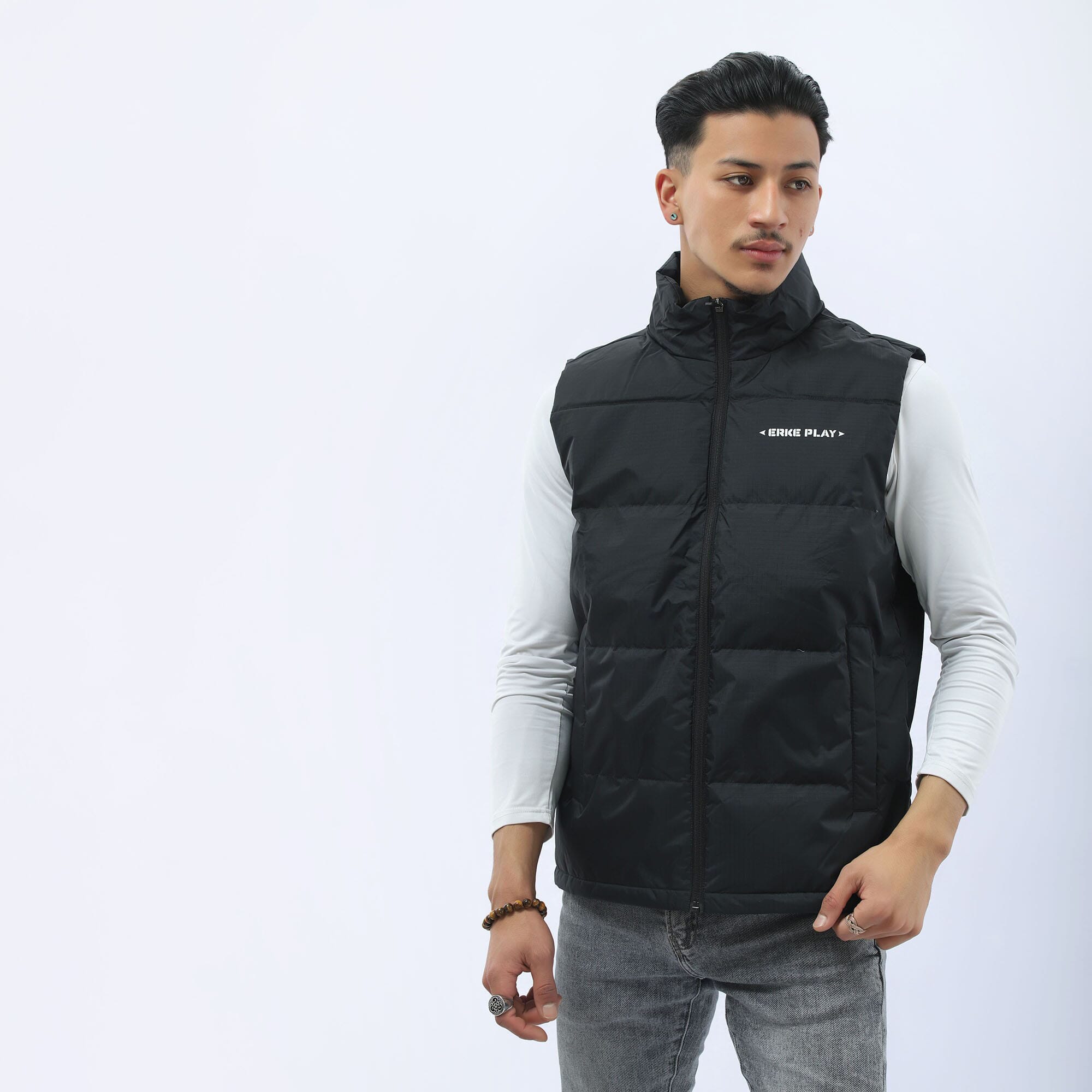 ERKE Half Jacket black/Silver For Men 11221416155-009 | Daraz.com.np