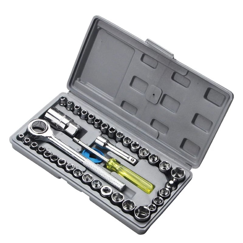 40 in 1 Pcs Tool Kit & Screwdriver and Socket Set Automobile Tool Box ...