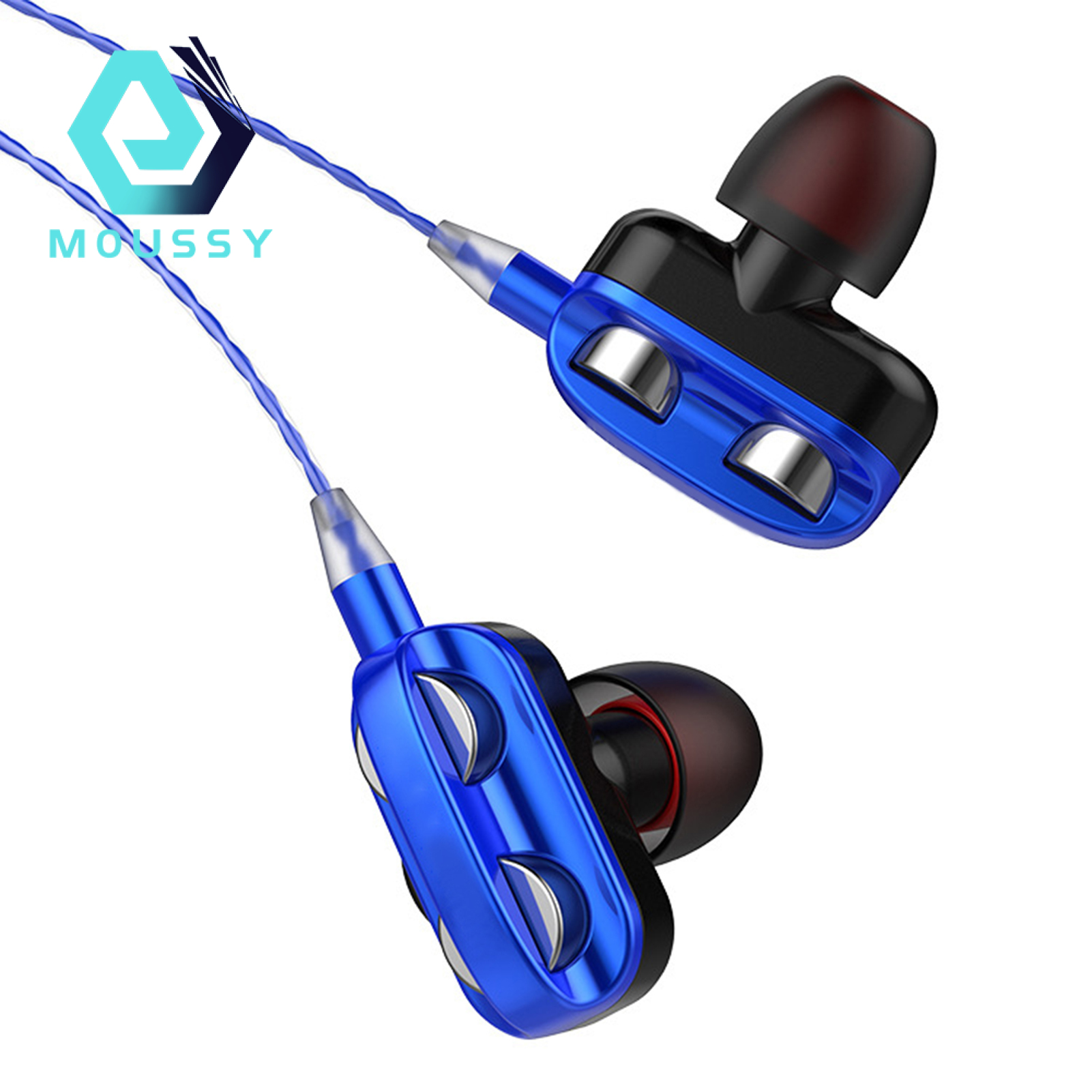 A4 Earphones Clear Sound Ergonomic Design In-Ear Dual Moving Coil In ...