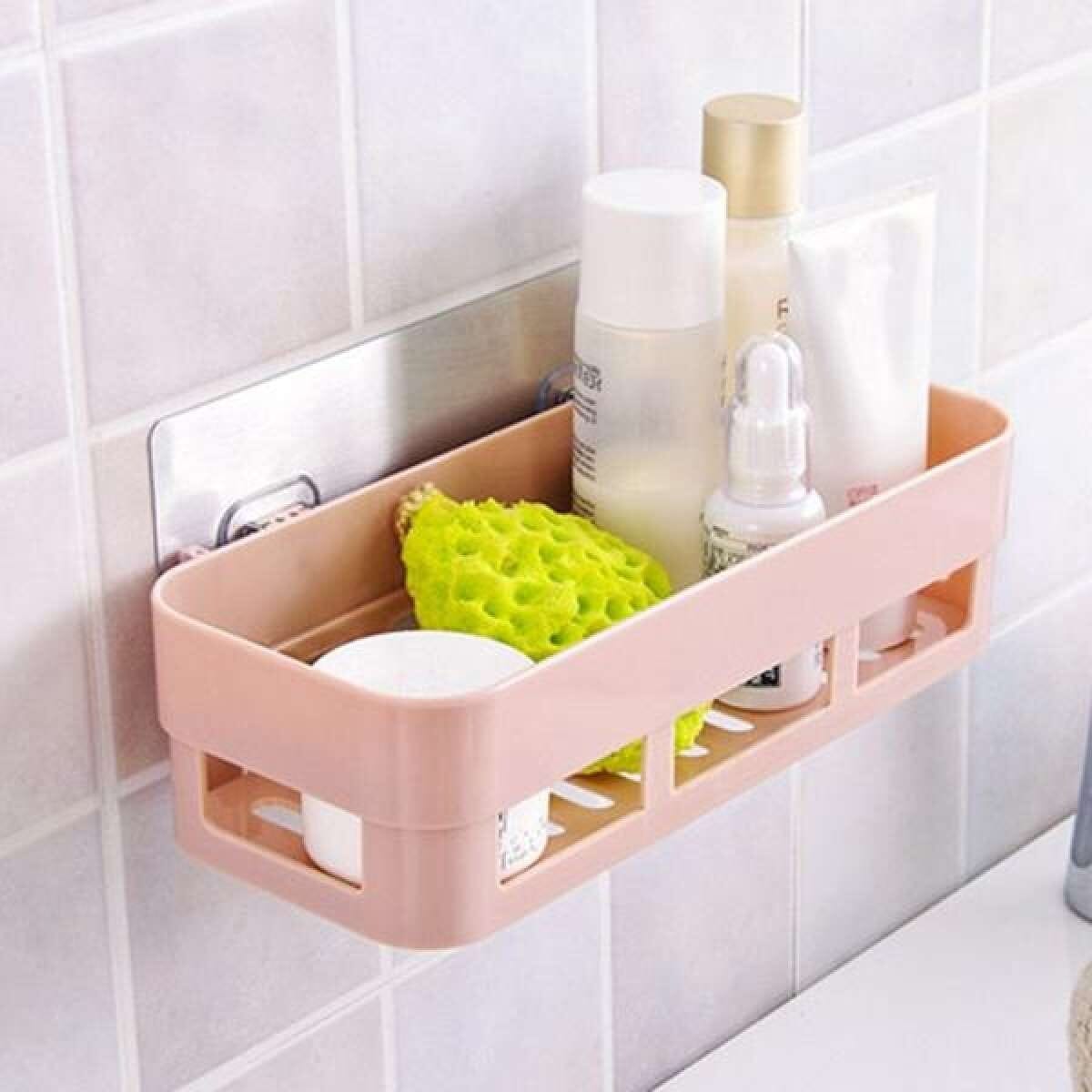 Wall Mounted Plastic Bathroom Storage Saving Shelf- 1 Pcs | Daraz.com.np