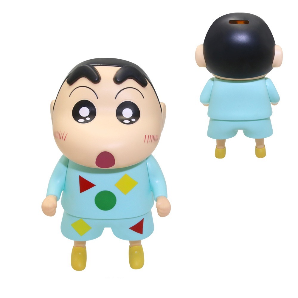 Safe Deposit Box Savings Crayon Shin-chan Blue Clothes Figure Model ...