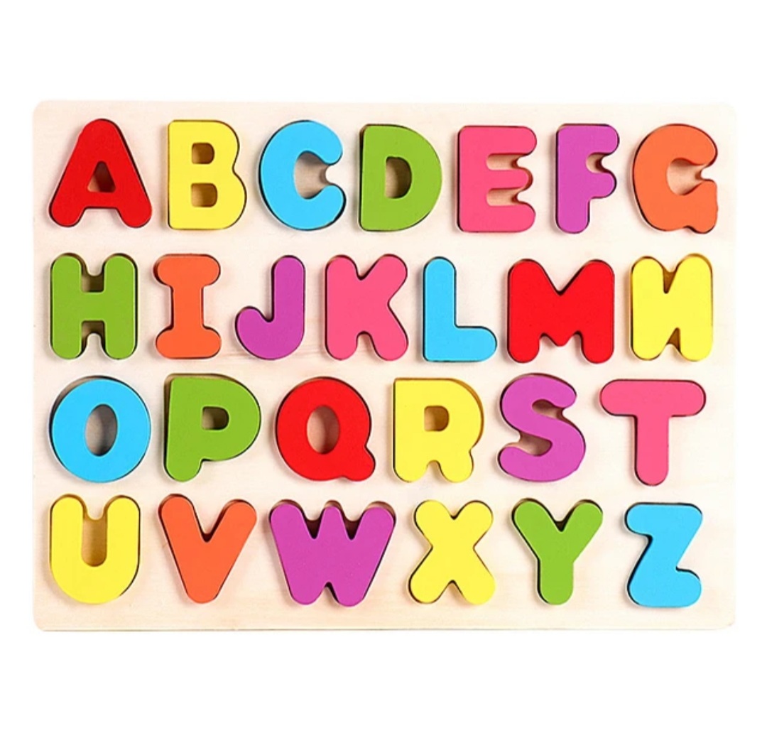 Montessori Colorful Wooden Capital English Alphabet Educational ...