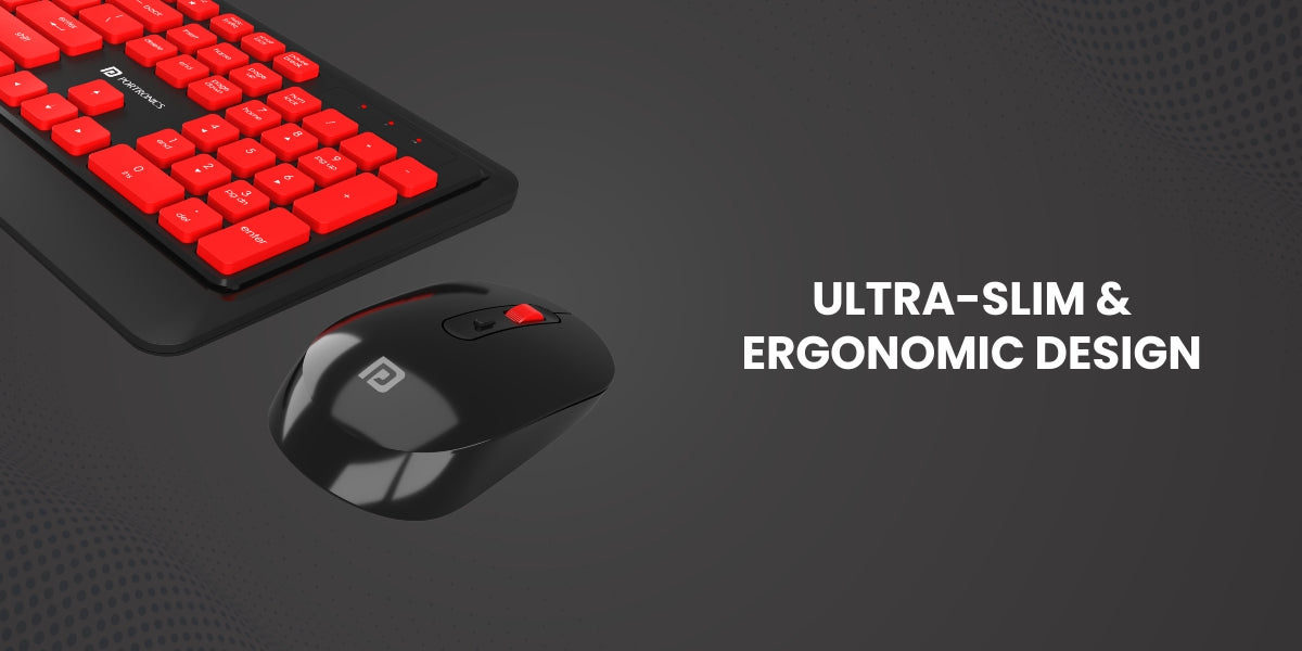 Portronics Key5 Combo Wireless Keyboard And Mouse Set 2 4 Ghz Usb Receiver 1200 Dpi Optical