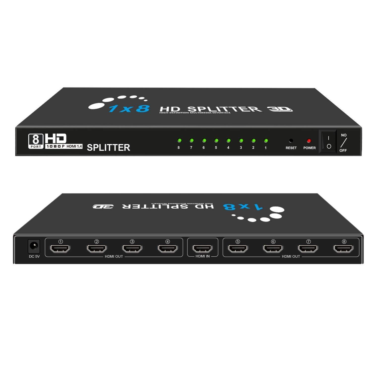 1X8 8 Ports Hdmi Powered Splitter | Daraz.com.np