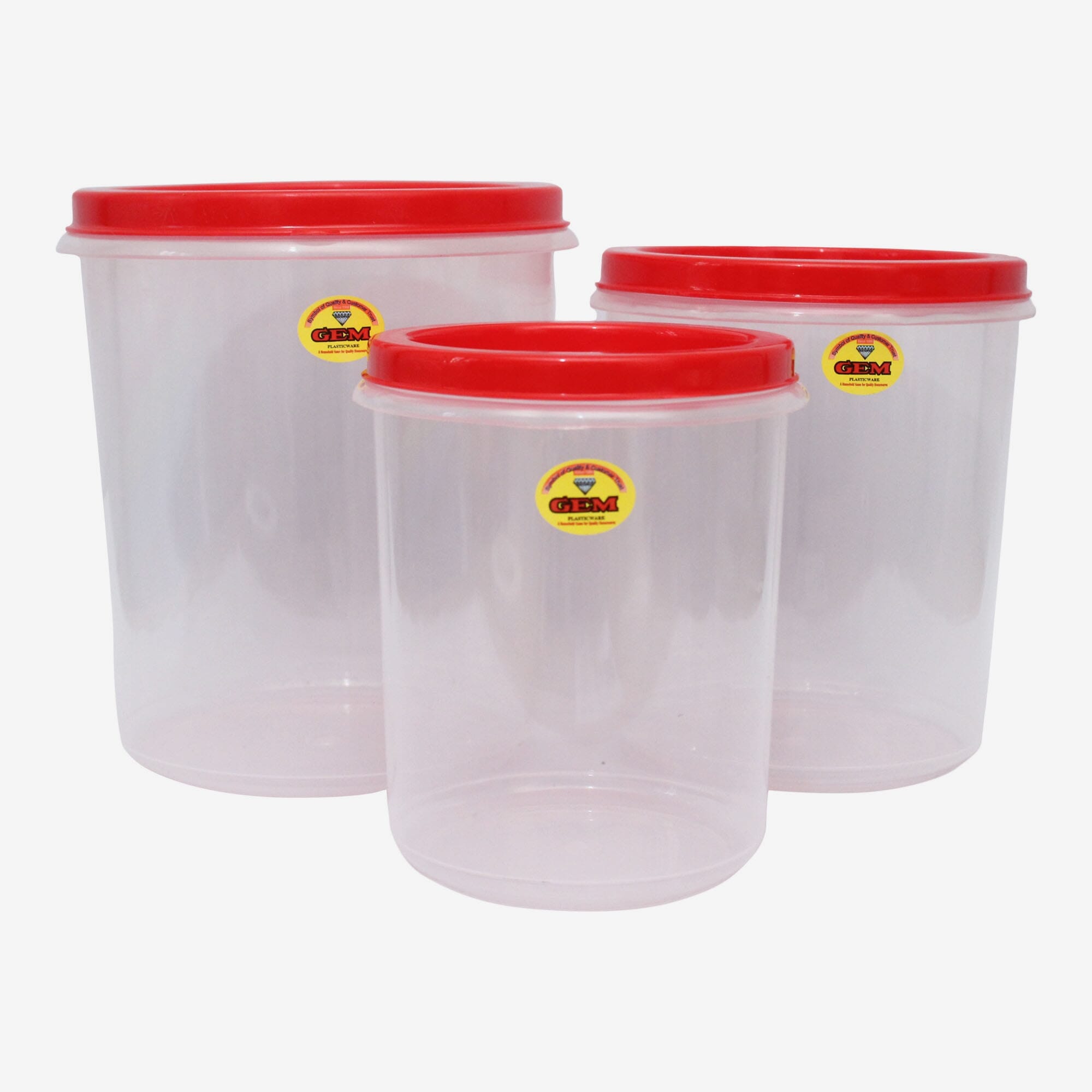 Gem Plasticware Container 10/20/30 Set Tpsp Red | Daraz.com.np
