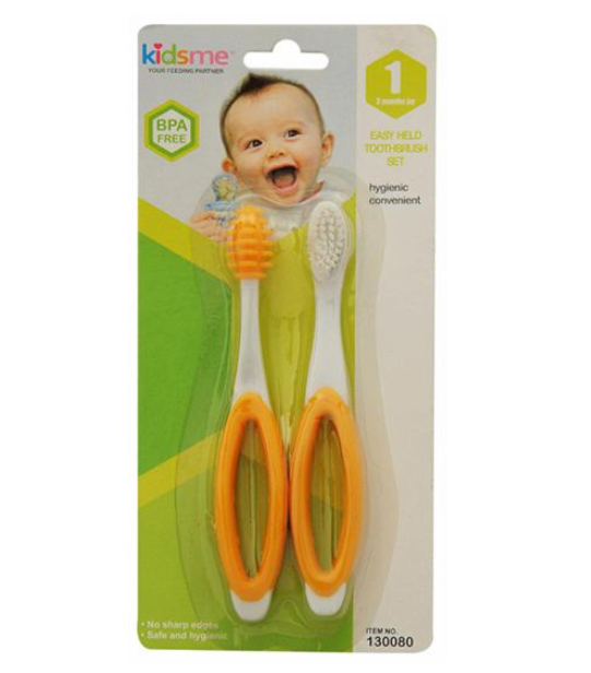 1 Piece Kidsme Orange/White Baby Toothbrush Set (Model 130080) – Gentle ...
