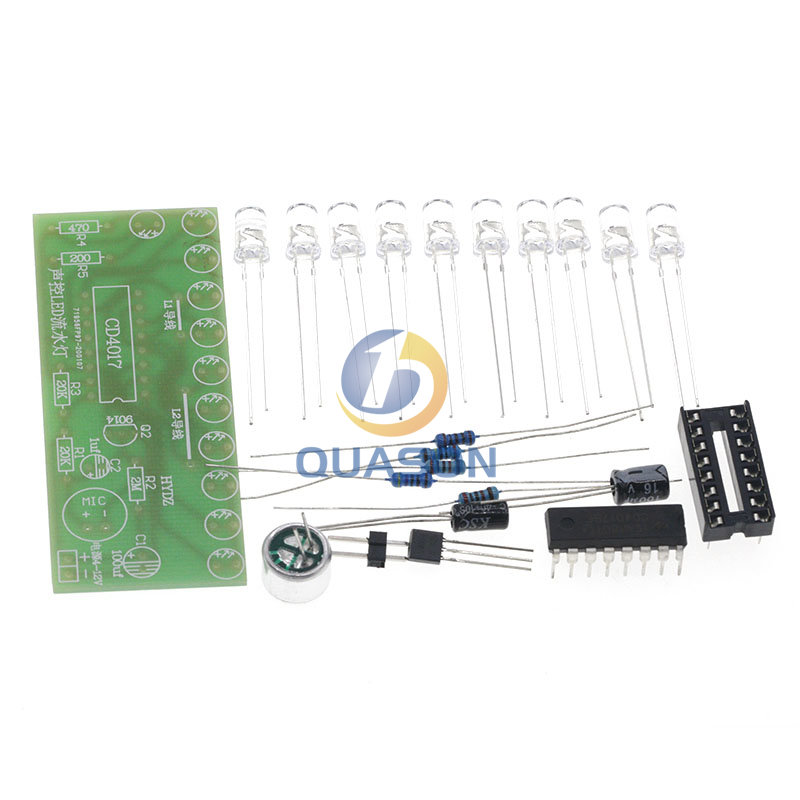 Voice activated LED Water Light Kit CD4017 Lantern Control Fun ...