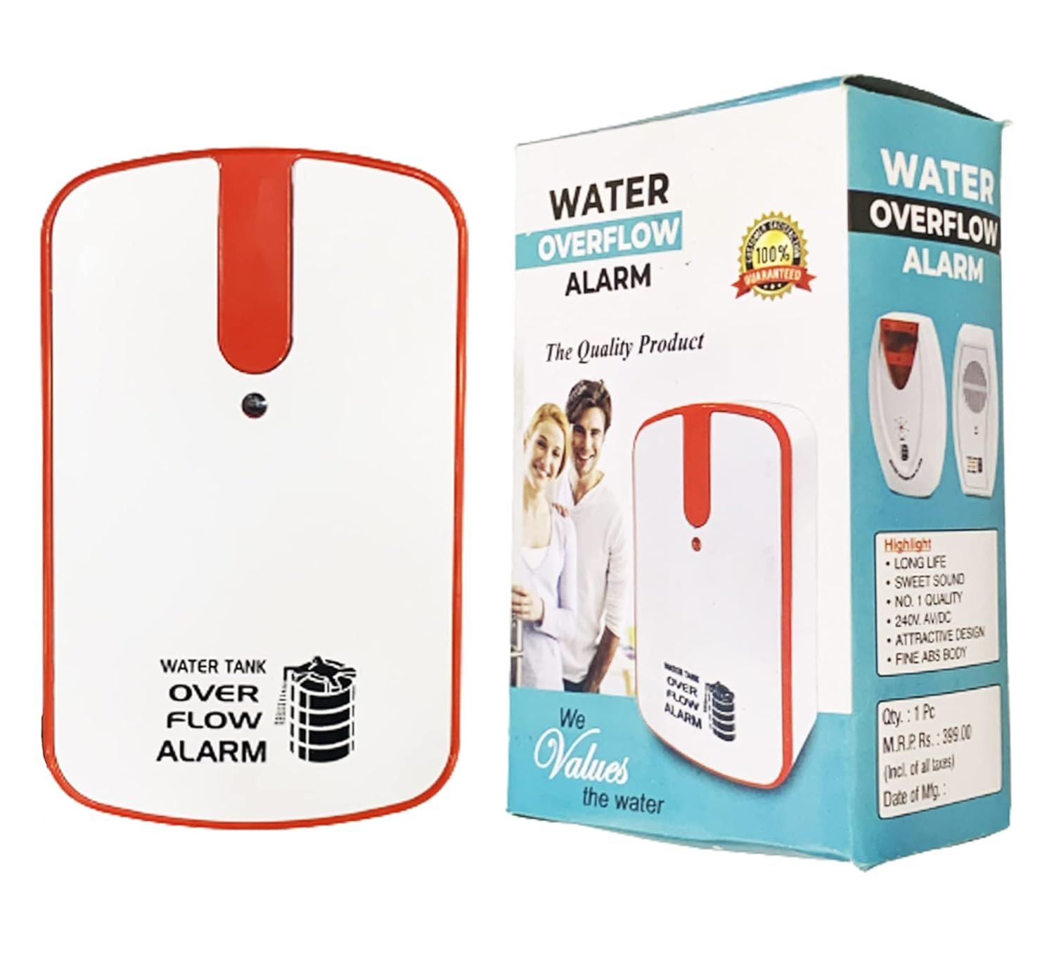 Water Tank Overflow Alarm Siren with Voice Sound, Wired Sensor Security ...