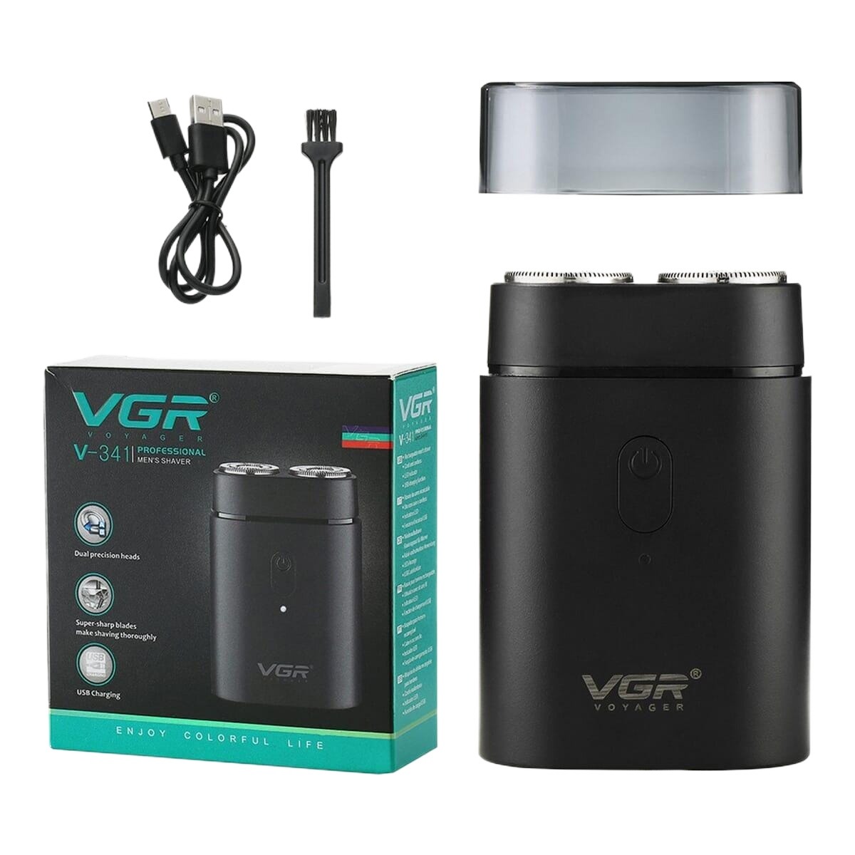 VGR V-341 Electric Shaver For Men Electric Razor Portable Waterproof Reciprocating Beard Trimmer ...