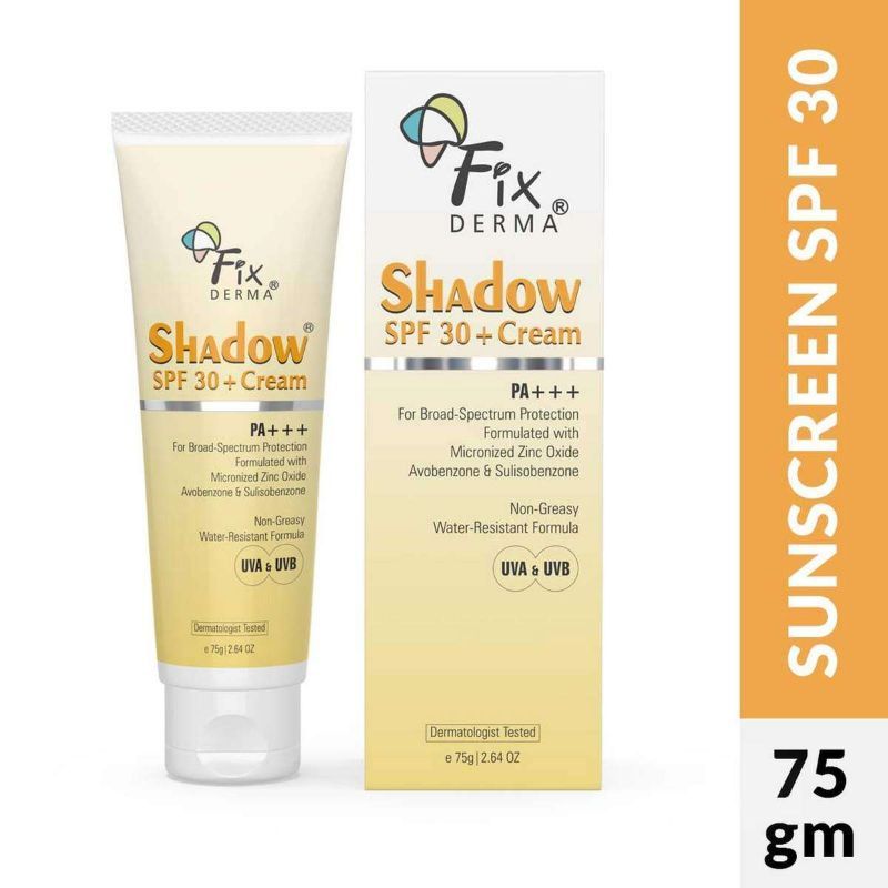 Fix DERMA Shadow SPF 30+ Cream 75g | Sunscreen | For Dry and Normal ...
