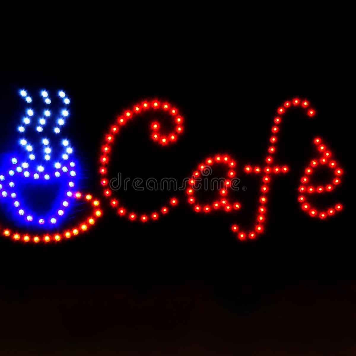 Glow Sign Board - LED Advertisement For Cafe | Daraz.com.np