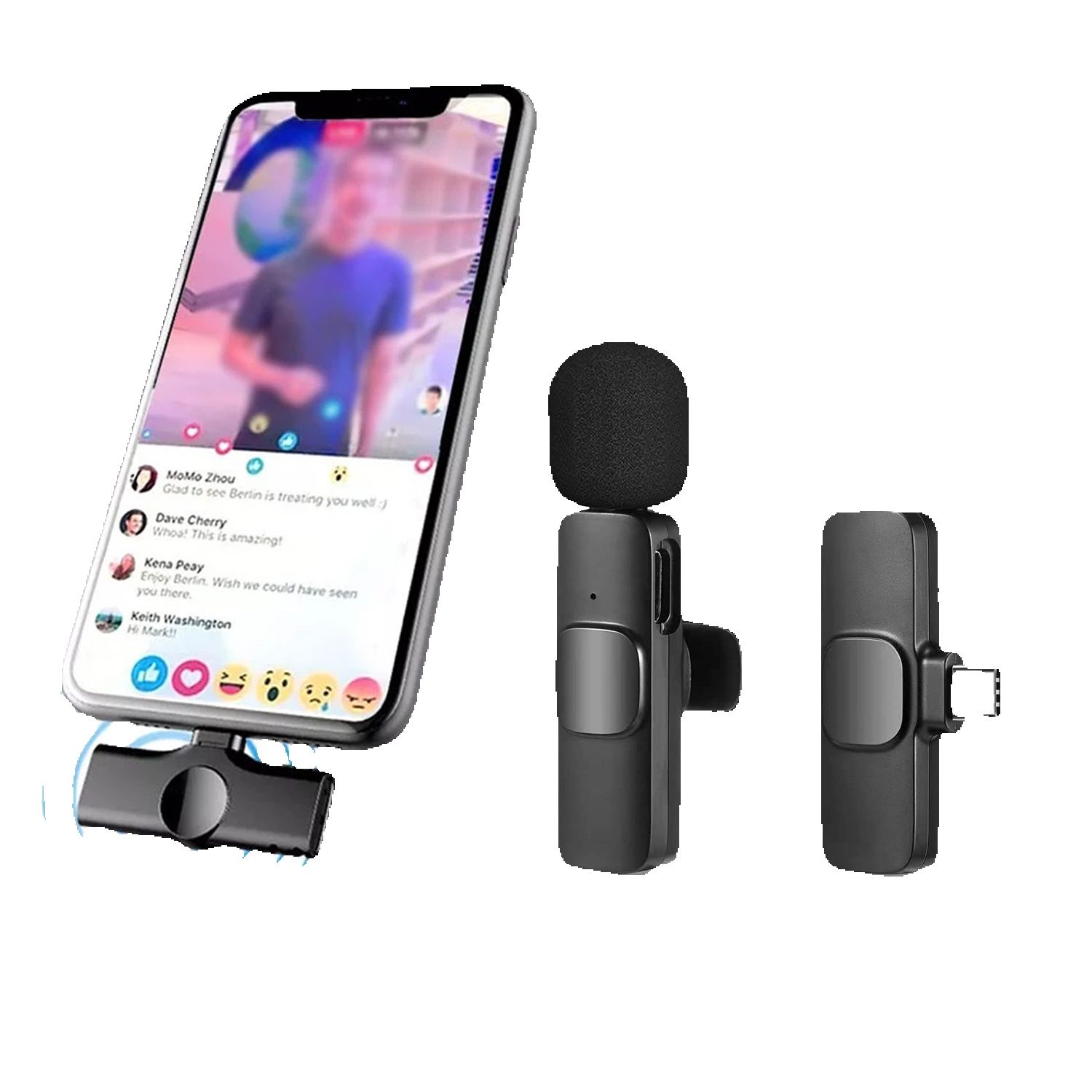 High Range Wireless Microphone With TYPE-C Port Receiver | Daraz.com.np