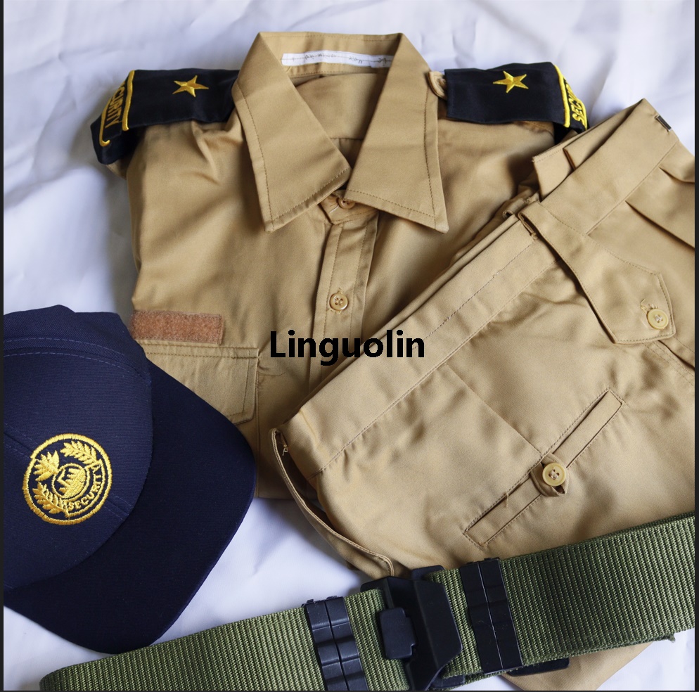 Linguolin Profesional Men's khaki Security Guard Uniform full set ...