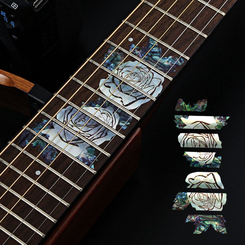 New Electric Guitar Parts Beautiful Ultra Thin Stickers Cross Inlay ...