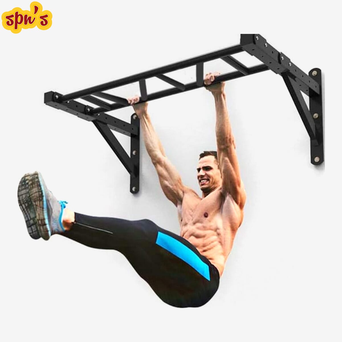 Spn'S Dolphy Multi Functional Wall Mount Pull Up Bar For Home Gym ...