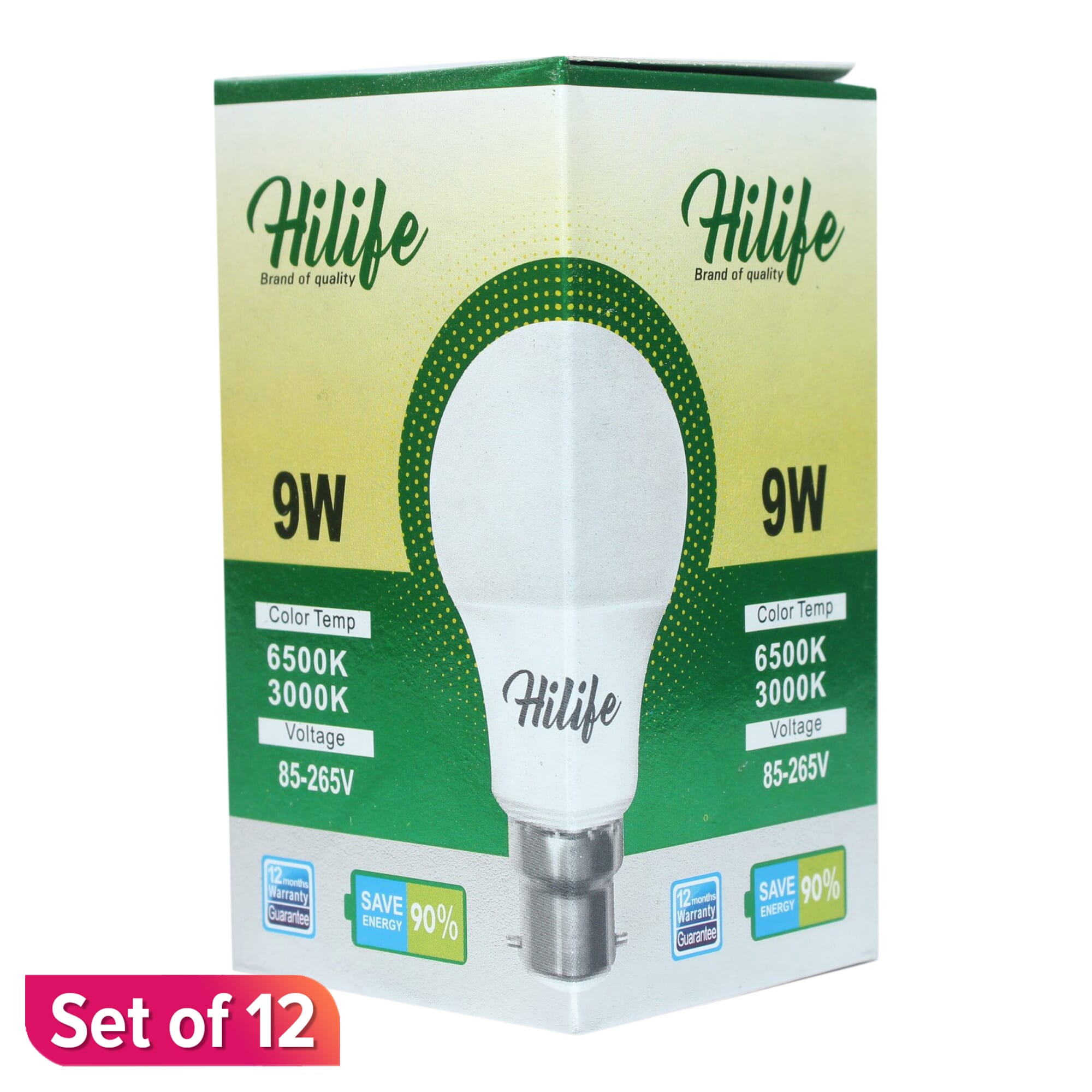 Hilife LED Bulb 9w Set Of 12 | Daraz.com.np
