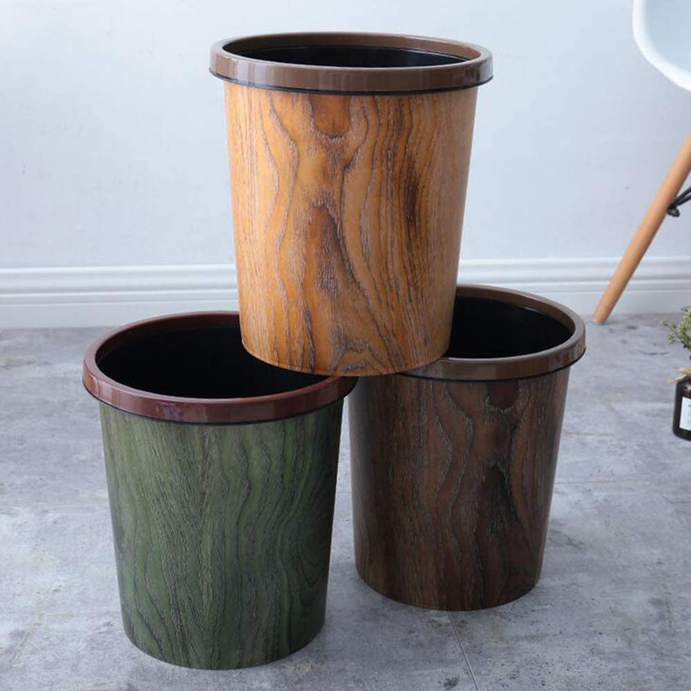 Wood Grain Retro Plastic Dustbin | Daraz.com.np