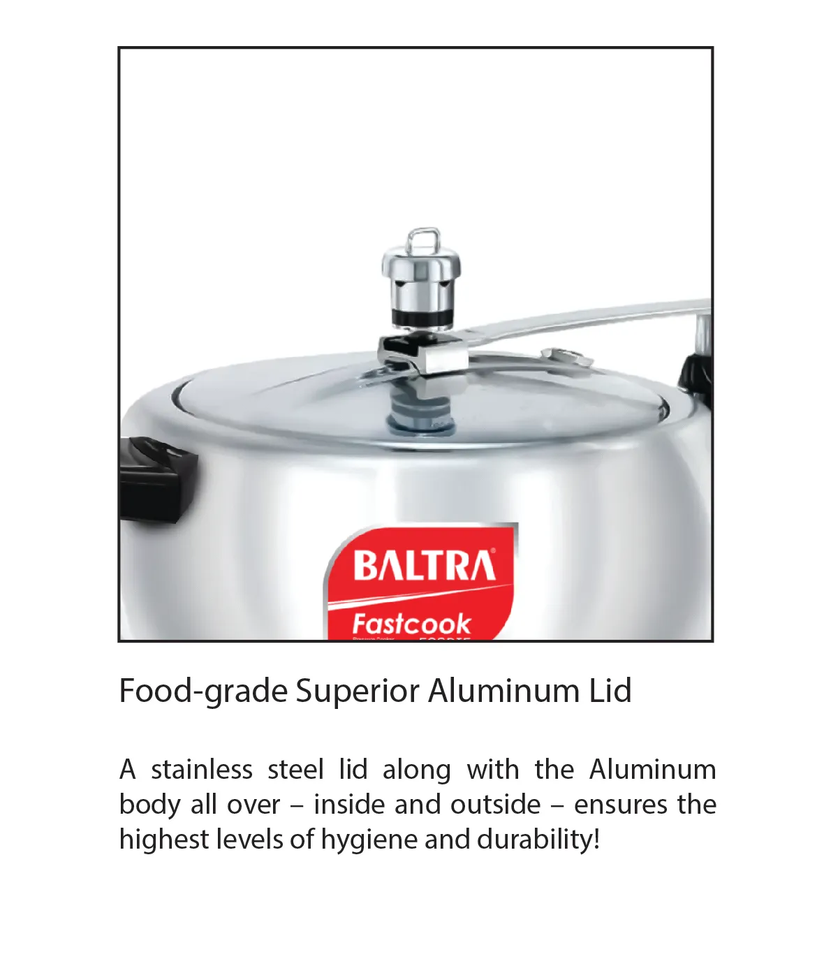 BALTRA Pressure Cooker | Foodie Regular Pressure Cooker |5L | Induction ...