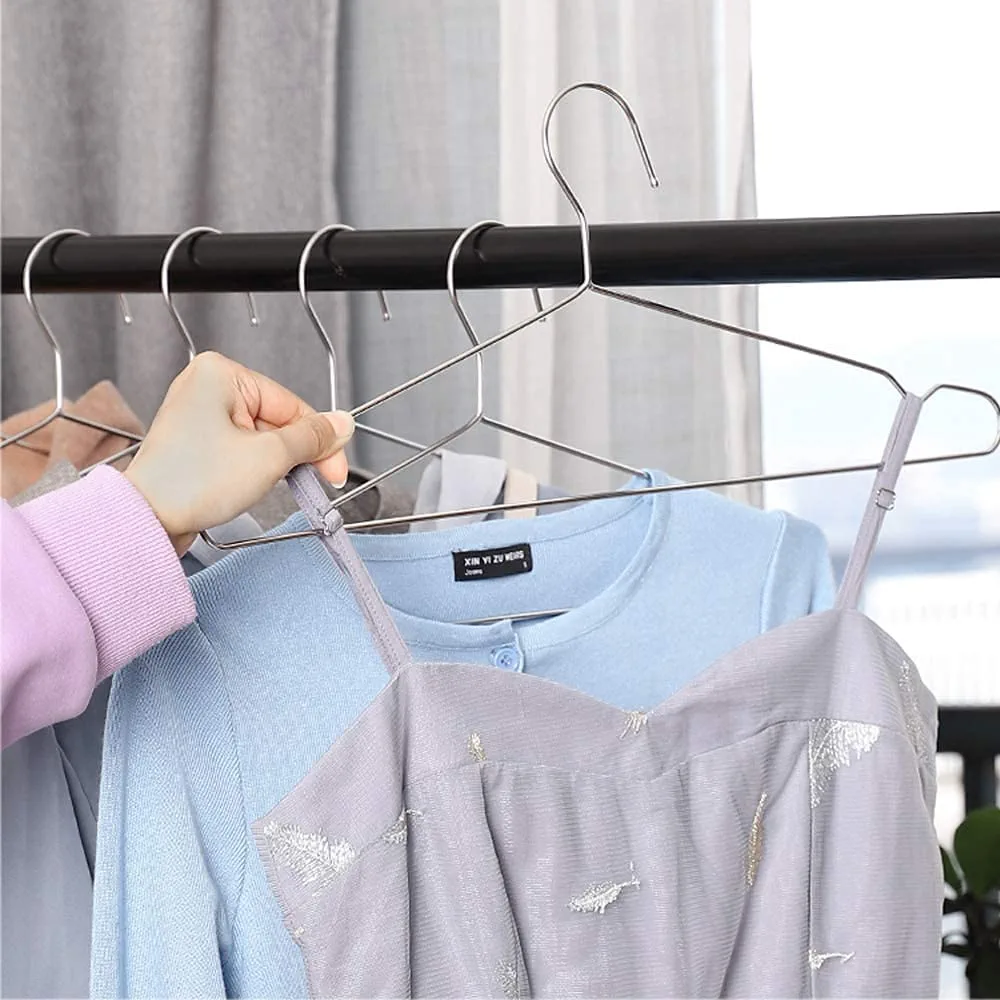 10 Pieces Pack Of Heavy Duty Rust Proof Stainless Steel Wire Hangers ...