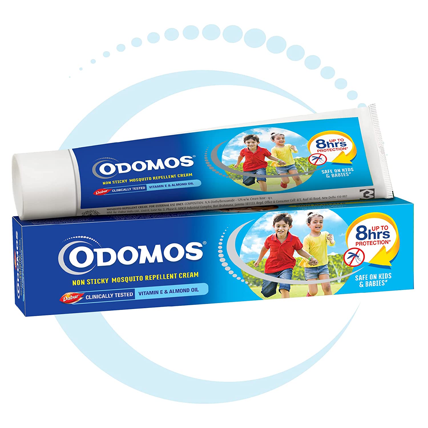 DABUR Odomos Non-Sticky Mosquito Repellent Cream With Vitamin E ...