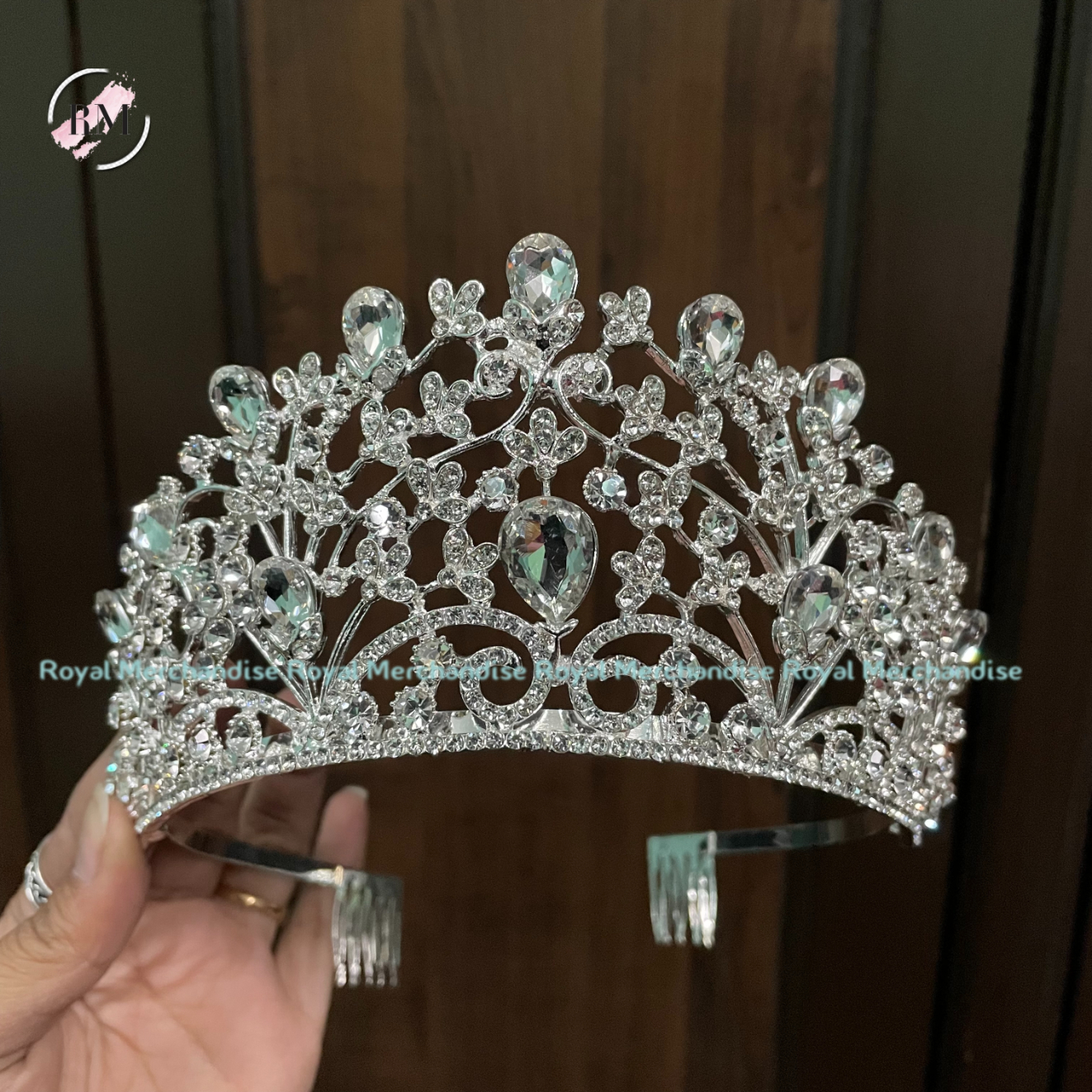 Crown / Golden Heavy Bridal Crown / Tiara / Engagement Tiara / Silver ...