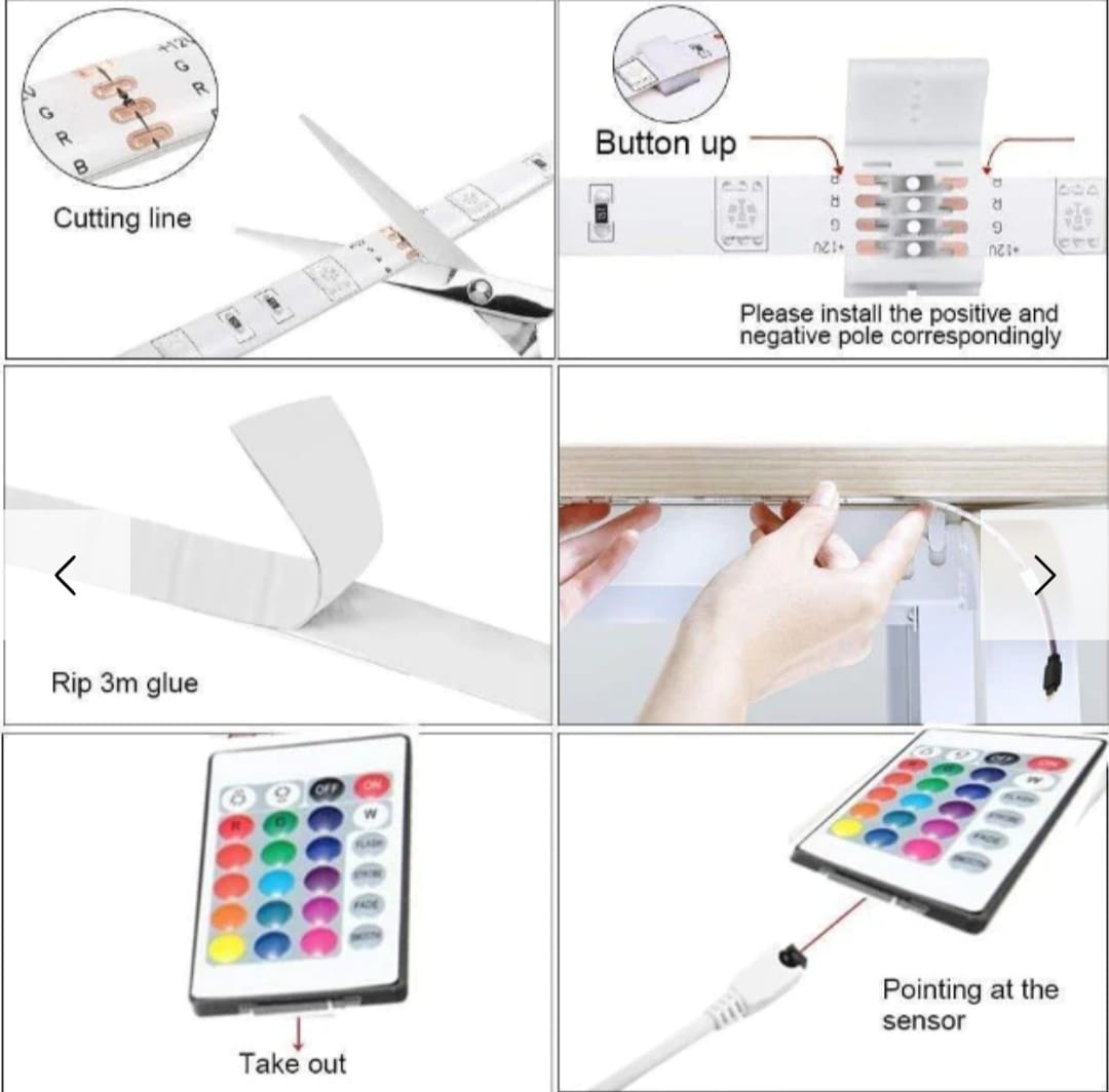 RGB Light Buy 1 Get 1 Free Rgb 5M Strip Multicolored Led Strip Lights ...