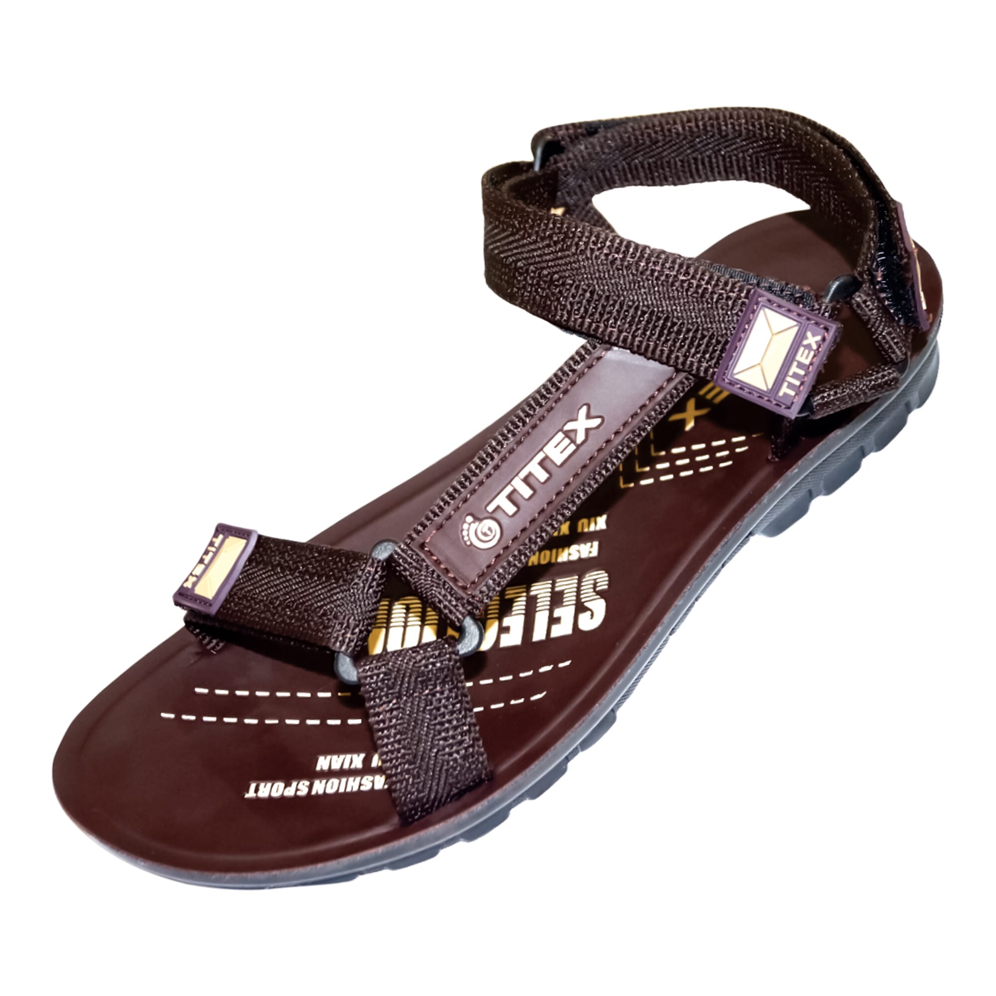 TITEX Brown Color Simple Pattern Printed Design Slides For Men 12-5601 ...