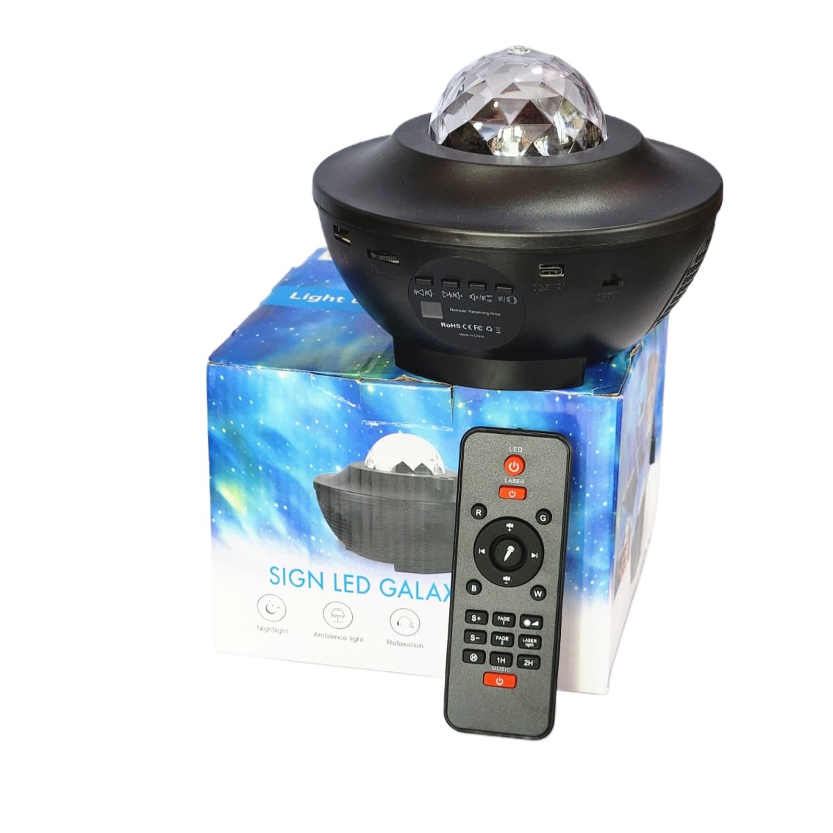 Led Galaxy Projector Light Bluetooth Remote Control With Mp3 - Led ...