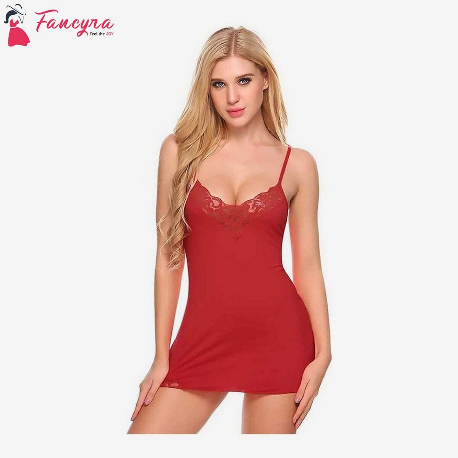Fancyra Sexy BabyDoll Dress With G String - Free Size (Red) Fancyra Sexy BabyDoll Dress With G String - Free Size (Red)