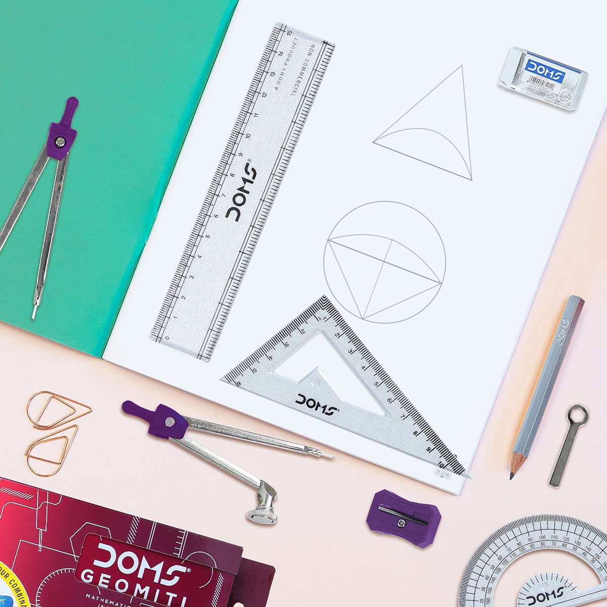 DOMS Geomiti Mathematical Drawing Instrument And Geometry Box, 7509 ...
