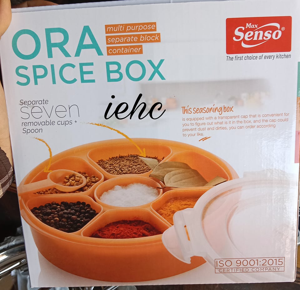Senso Fancy Virgen Plastic Spice (Masala) Round Box With Spoon | Daraz ...