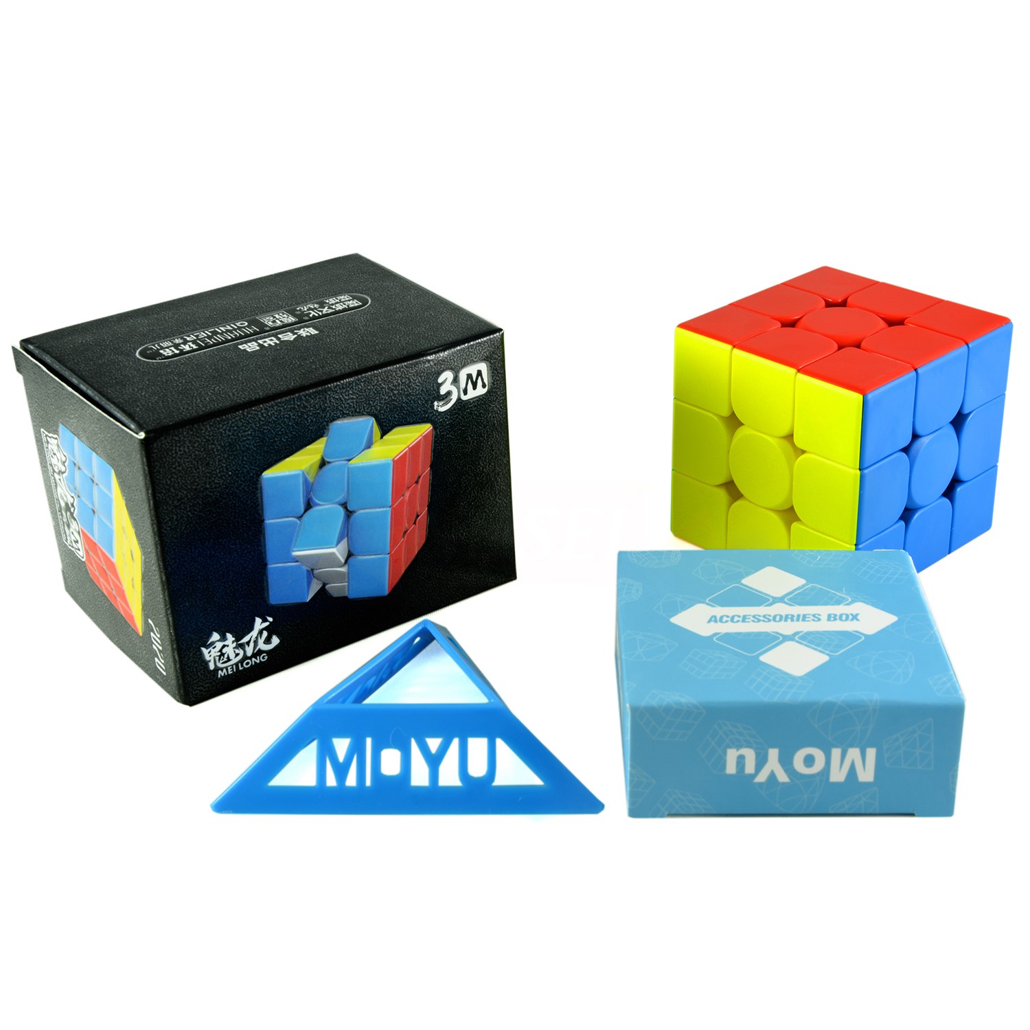 Moyu Meilong 3x3 3M Magnetic Speed Cube Stickerless Meilong M Puzzle ...