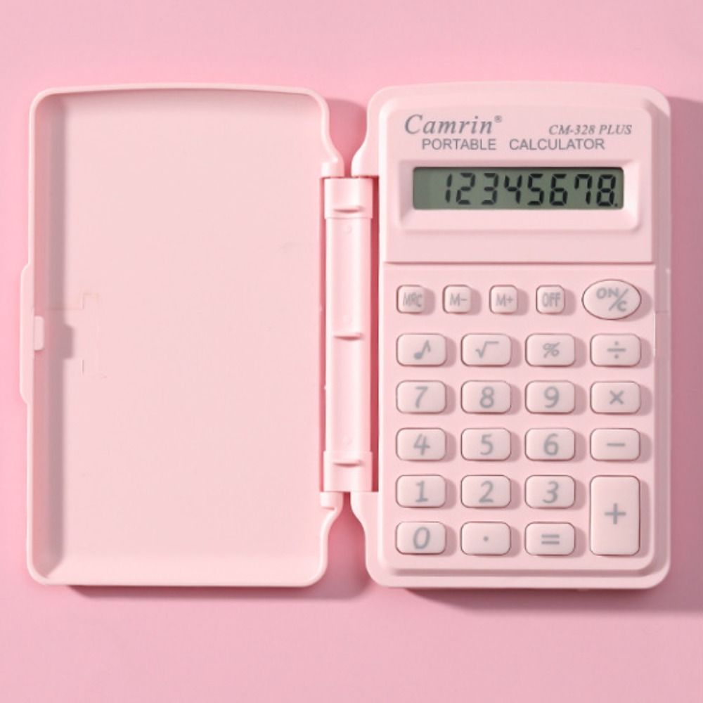 Comfortable Feel 8 Digits Mini Flip Calculator Lightweight Small Mini ...