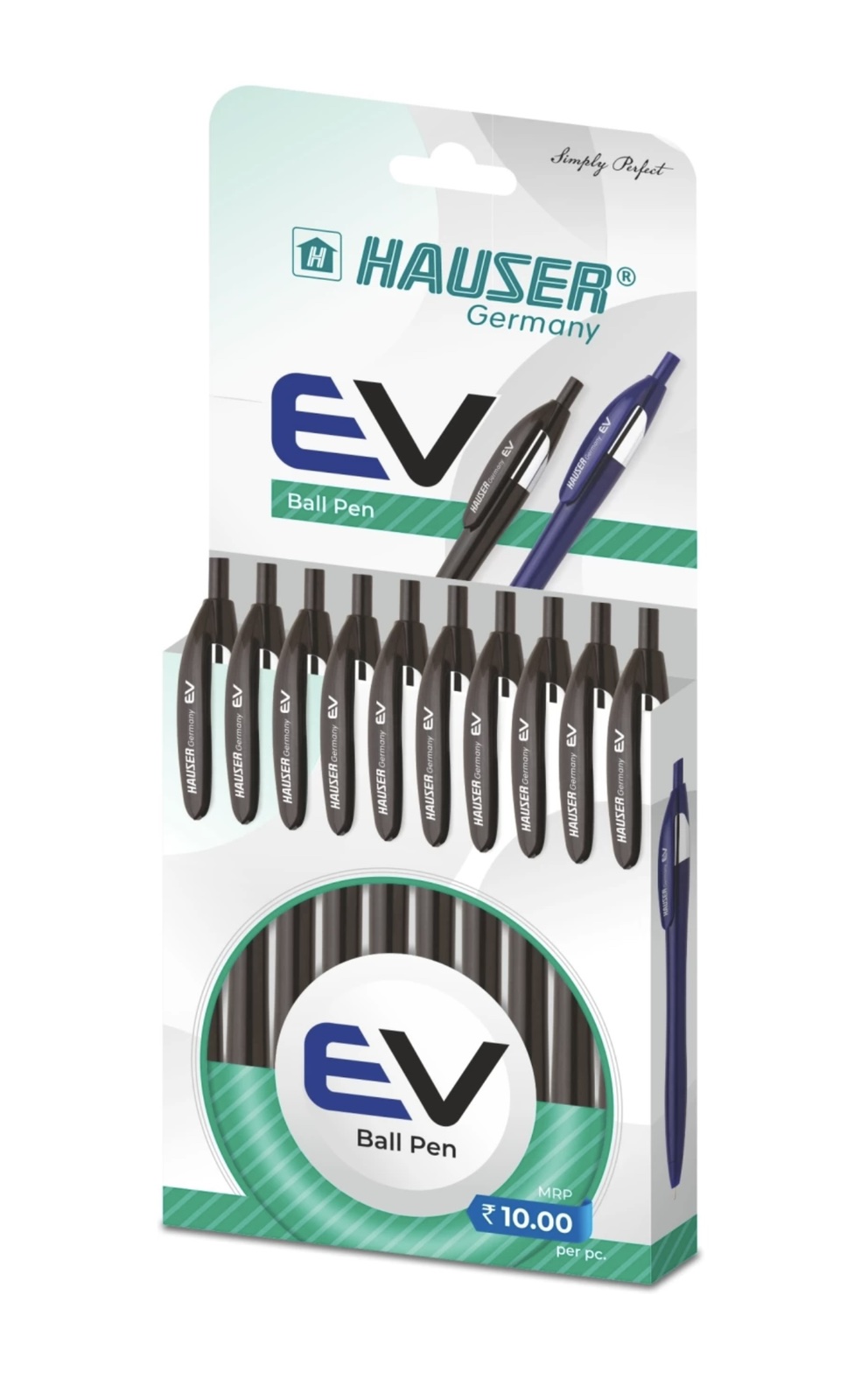 Hauser Ev Black Ball Pen Pack Of 10 | Daraz.com.np