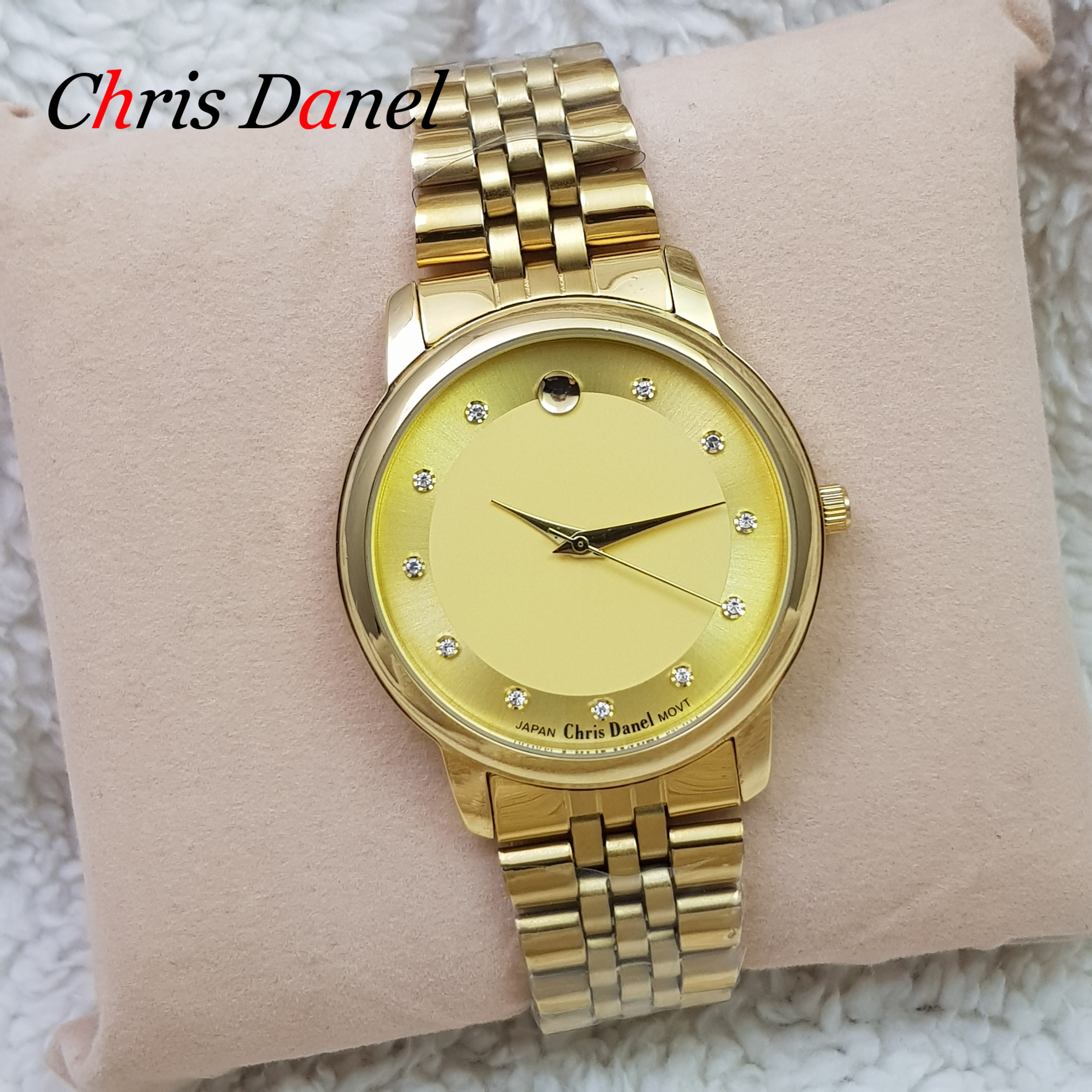 Chris Danel Luxury Men Casual Design Round Dial Quartz Stainless Steel ...