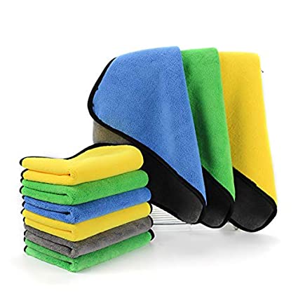 Double Layer Microfiber Cloth For Cars/Motorcycle - Assorted Colour ...