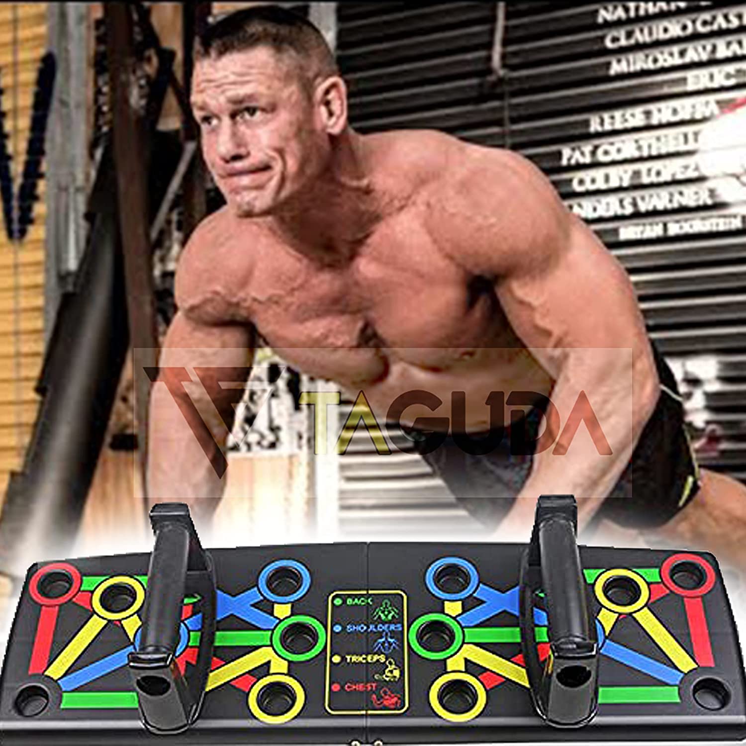Pistto Portable Push Up Board 14 in 1 Body Building Exercise Tools ...