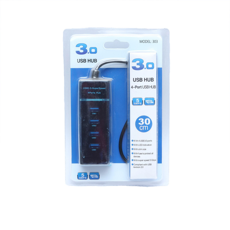1 X Black 3.0 Usb Hub 4 Port 30Cm | Daraz.com.np