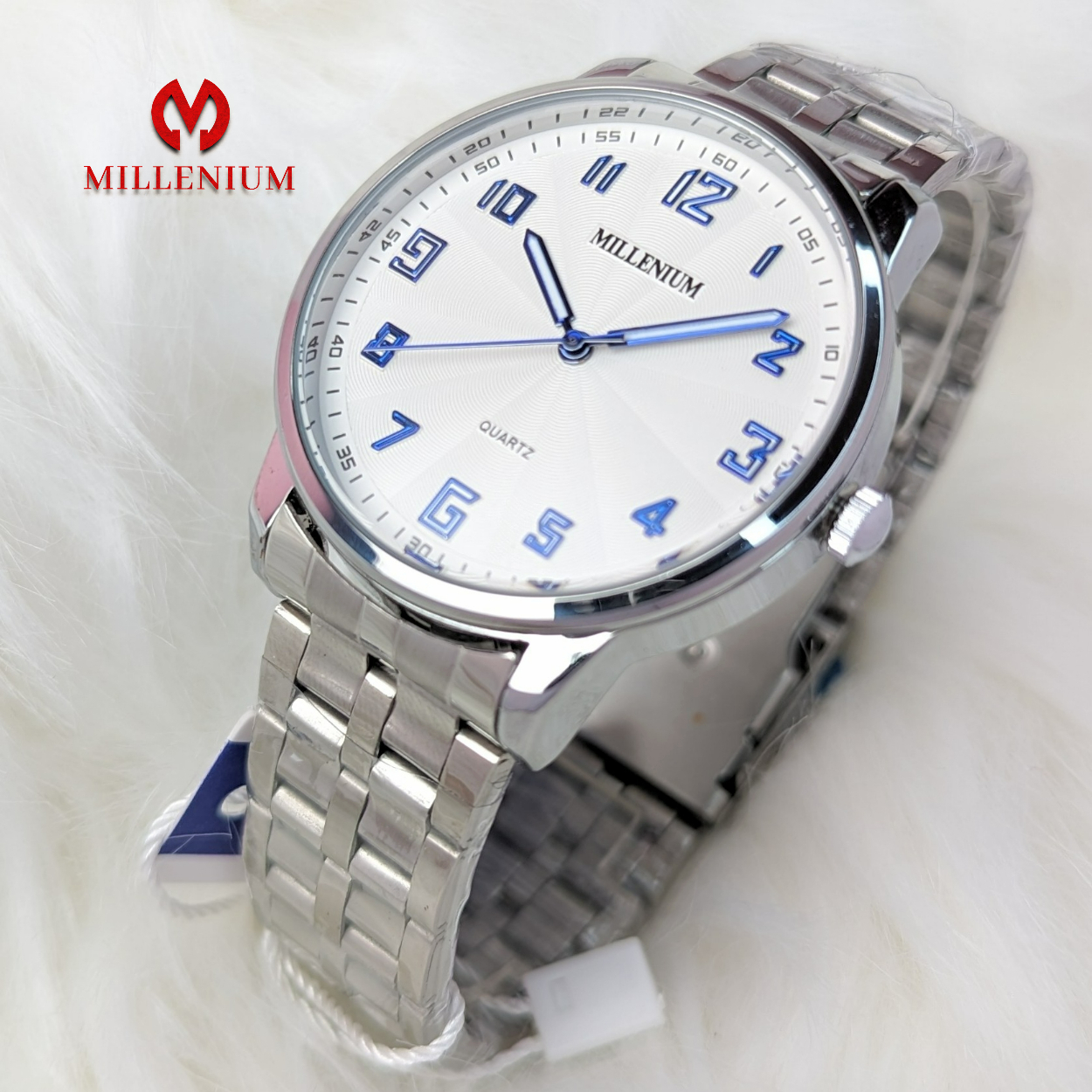 Millenium Luxury Numeral Index Stainless Steel Watch For Men - Silver ...