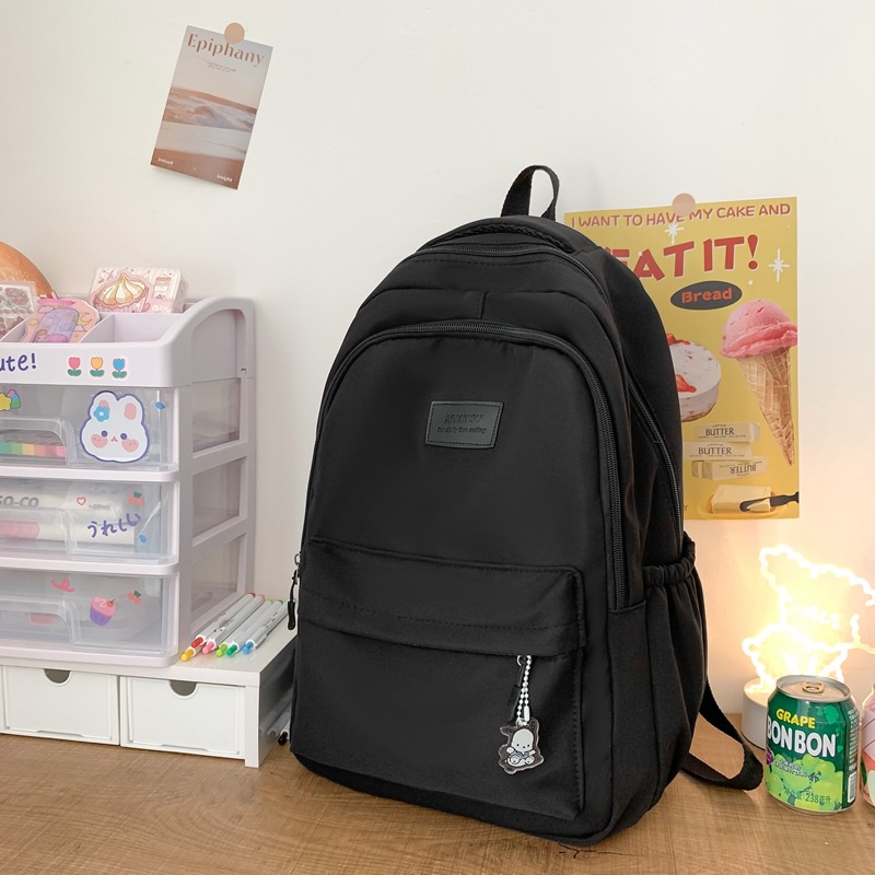 Korean Fashion School College Solid Backpack For Unisex | Daraz.com.np