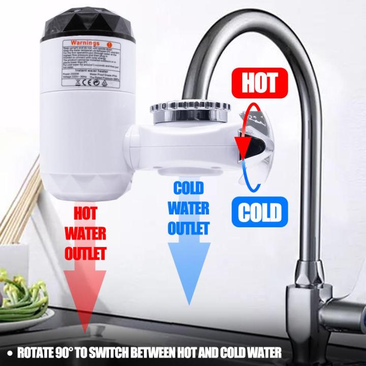 Instant Electric Heating Water Faucet Tap Hot Cold Water (3000 wt ...