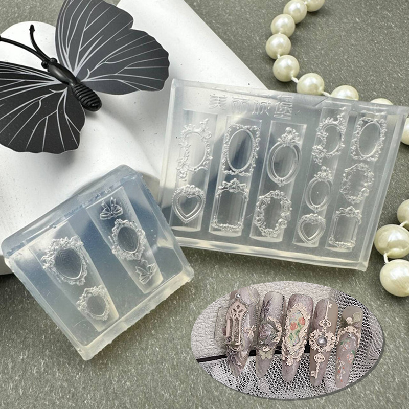 Mini Photo Frame Shape Silicone Nail Mold Nail Stamping Nails DIY Nail ...