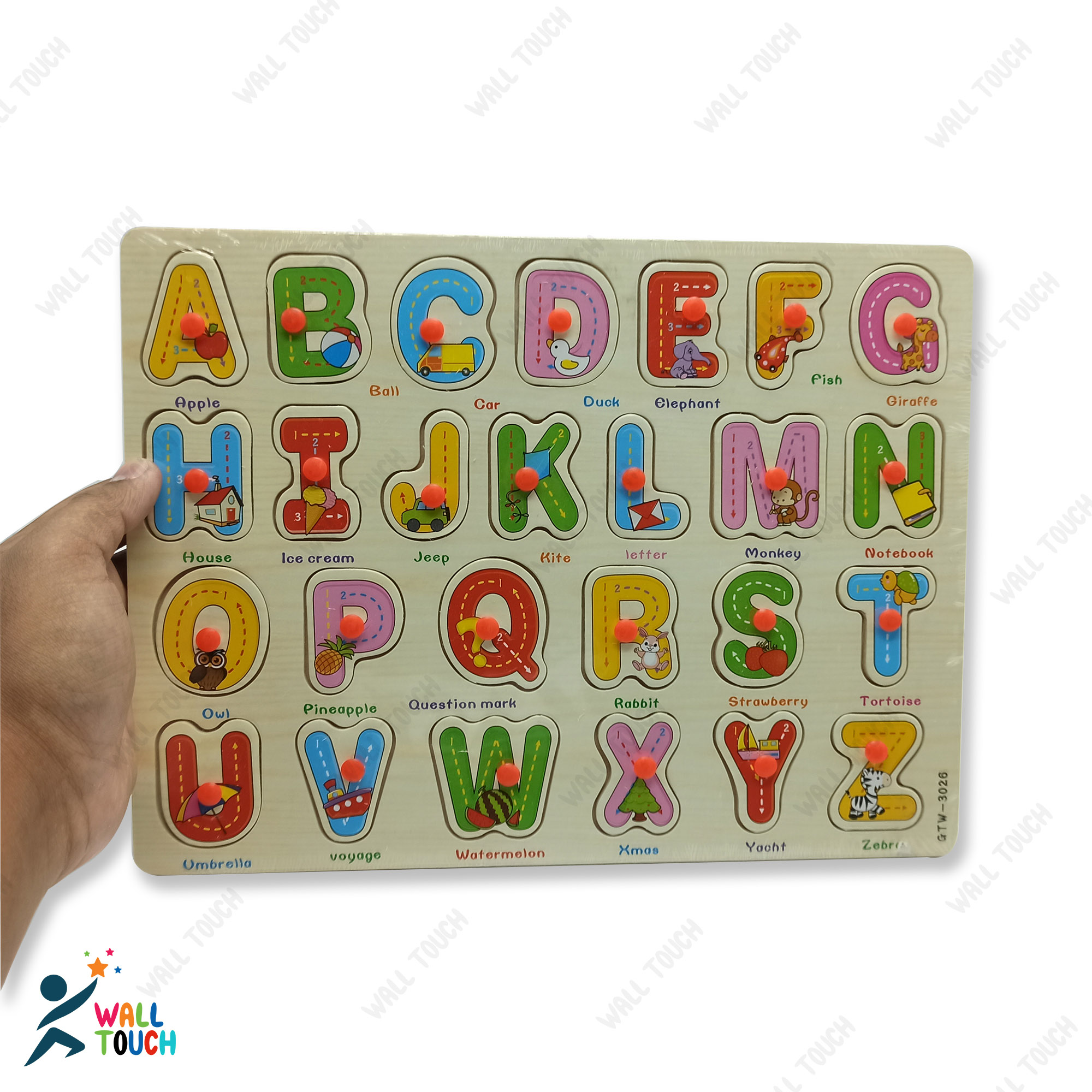 English ABCD Wooden Alphabet Puzzle Board | Daraz.com.np