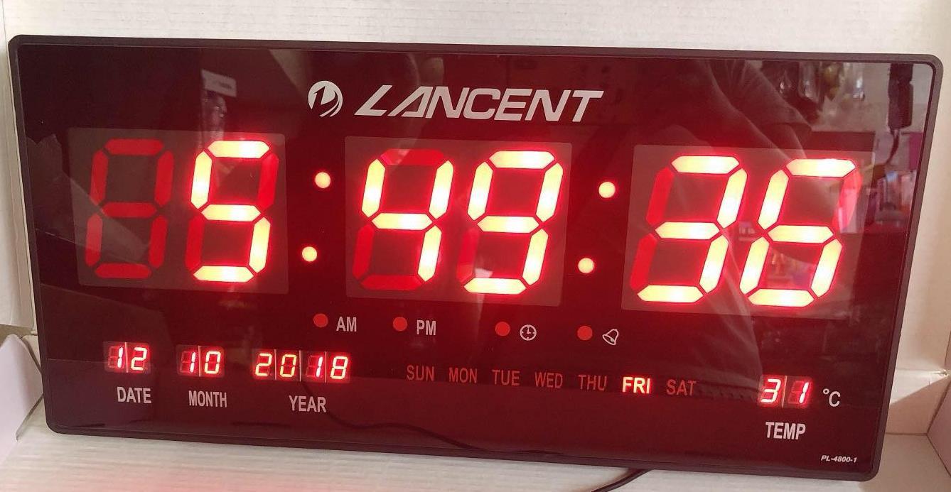 Large Digital Display LED Wall Clock | Daraz.com.np