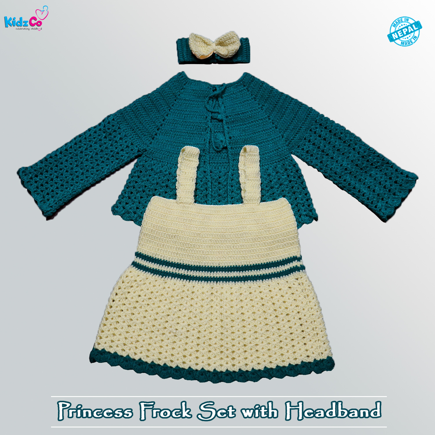 KIdzCo Woolen Princess Frock Set with Headband (1-2 Years) | Daraz.com.np