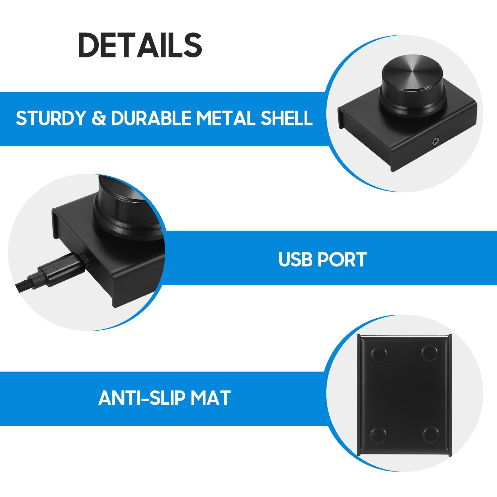 USB Volume Control Knob One Key Mute Volume Controller | Daraz.com.np
