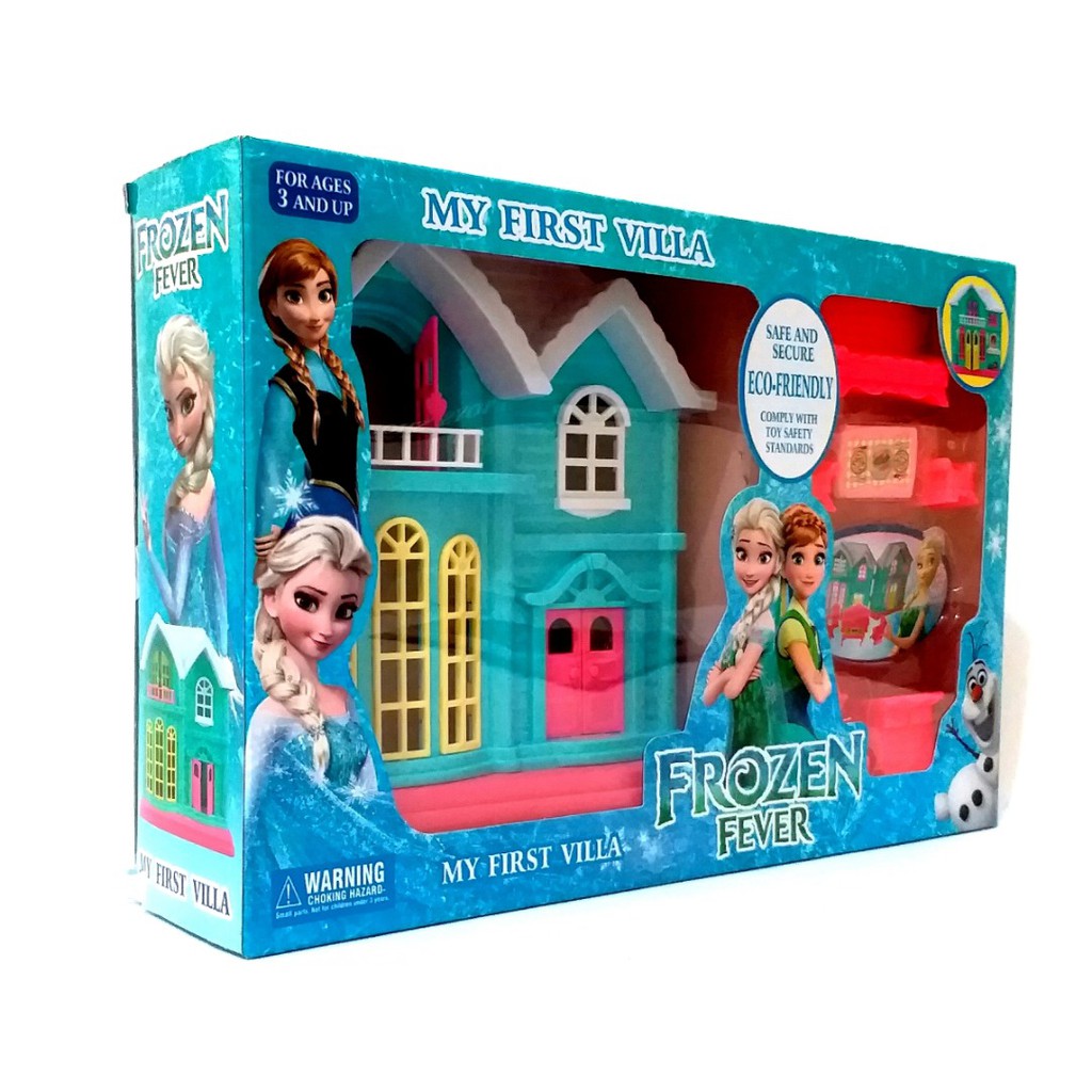 Villa House Baby Doll House Set with Cool Frozen Doll Playset | Daraz ...