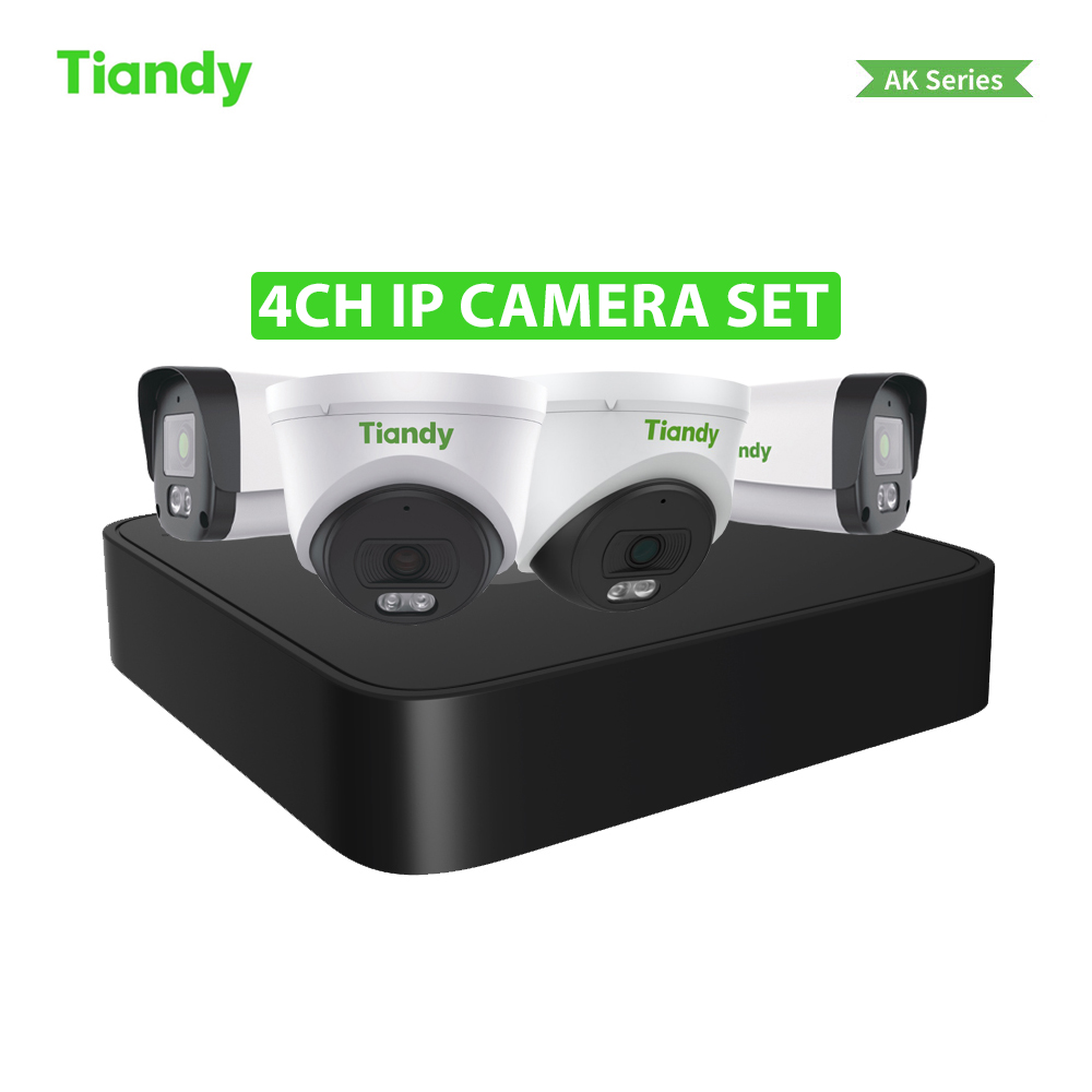 Tiandy 4 Chanel IP Camera Setup 2MP AK Series Audio IP Camera Setup ...