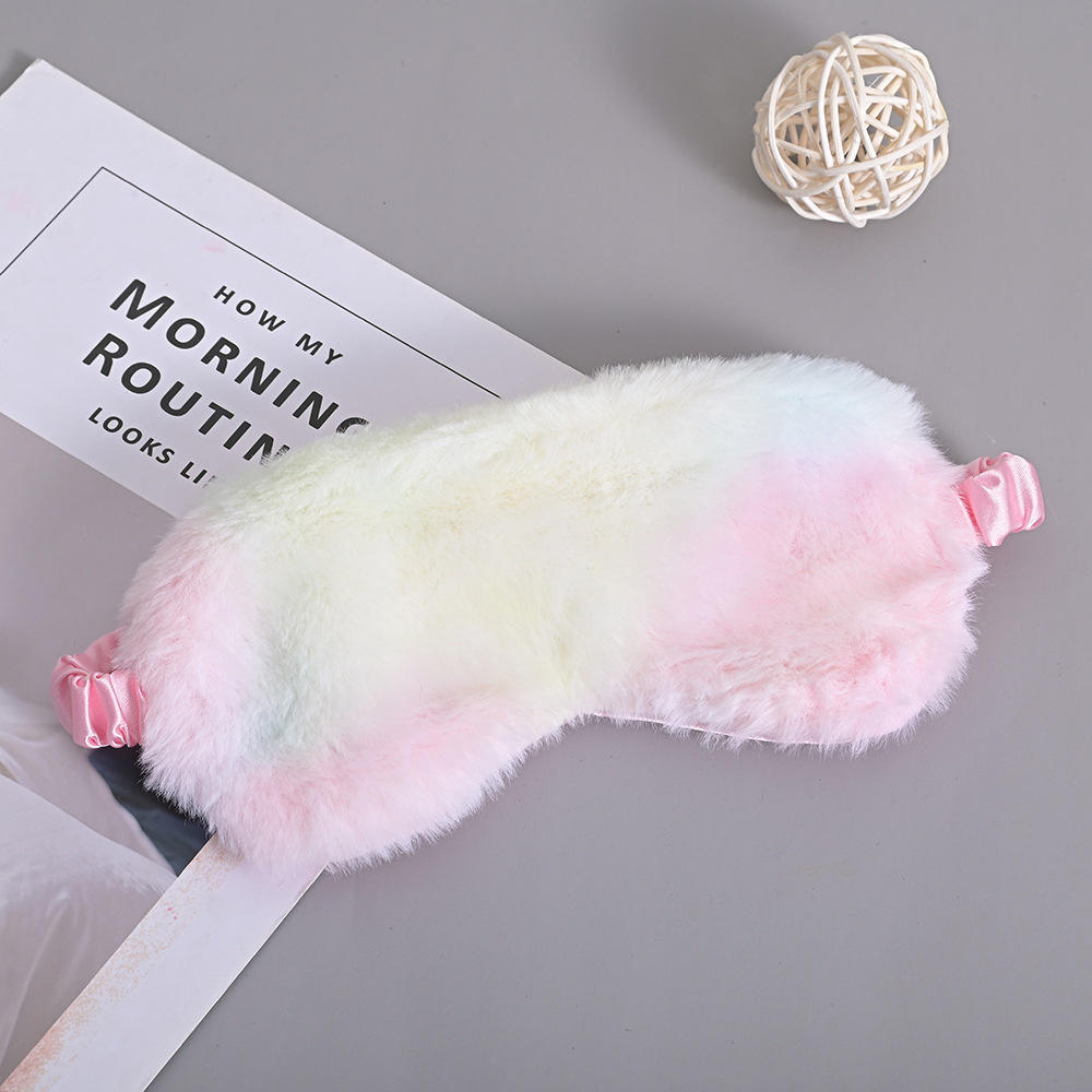 Plush Sleeping Tie Dye Gradient Plush Eye Patch Kids Cute Shading ...